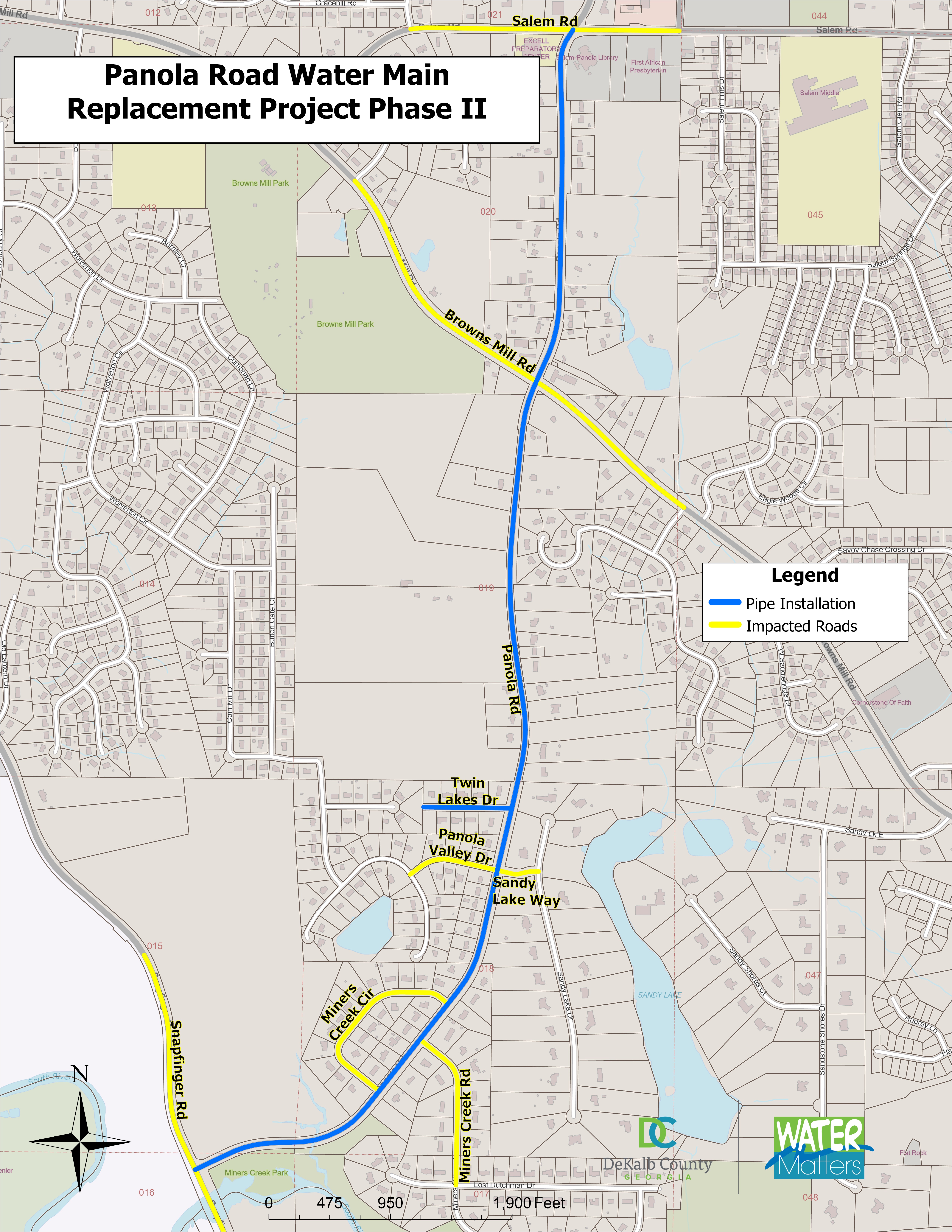 Panola Road Water Main Replacement Project | DeKalb County GA